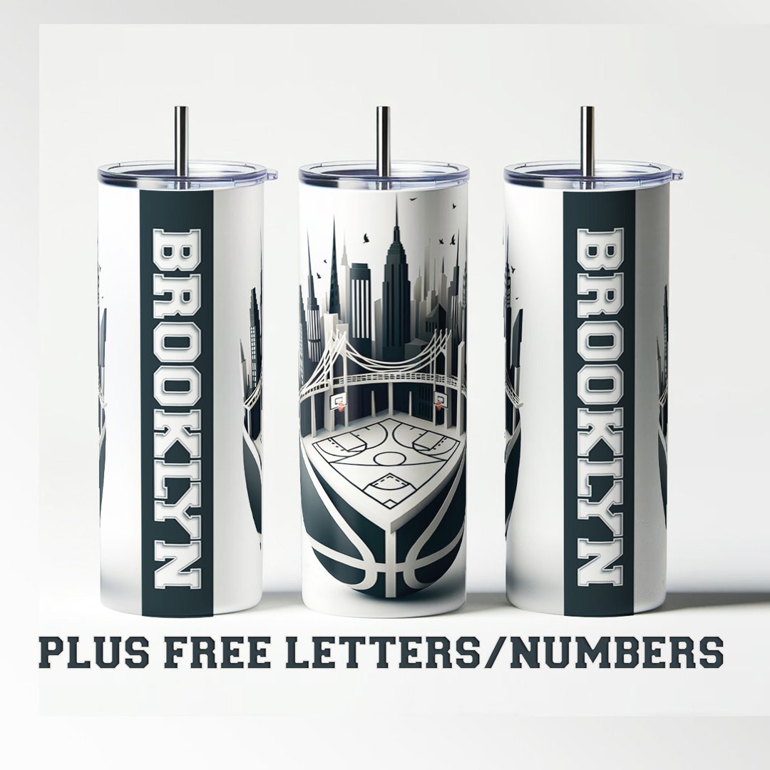 Brooklyn Basketball Fan Wrap 20oz Tumbler Paper Art Origami Diorama PNG ...