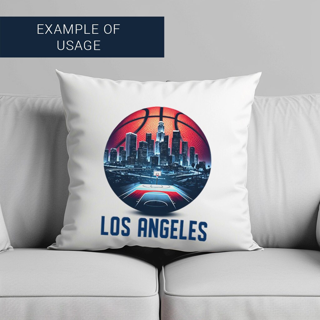Los Angeles Basketball Team PNG. LA City Silhouette and Ball as ...