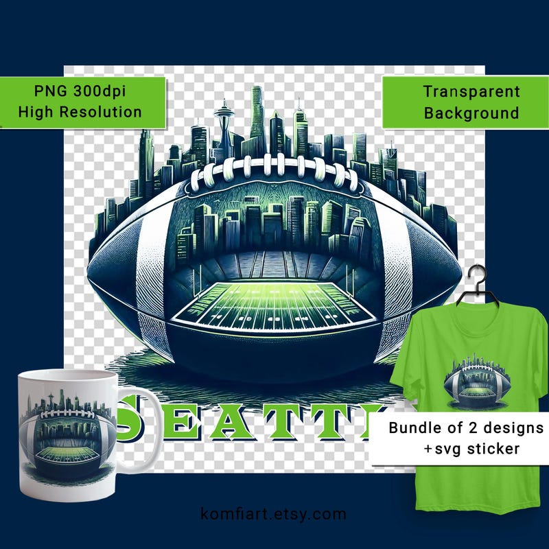 Seattle Poster - Etsy
