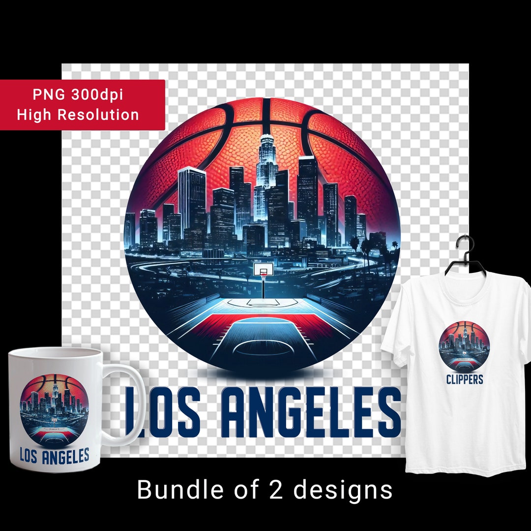 Los Angeles Basketball Team PNG. LA City Silhouette and Ball as ...