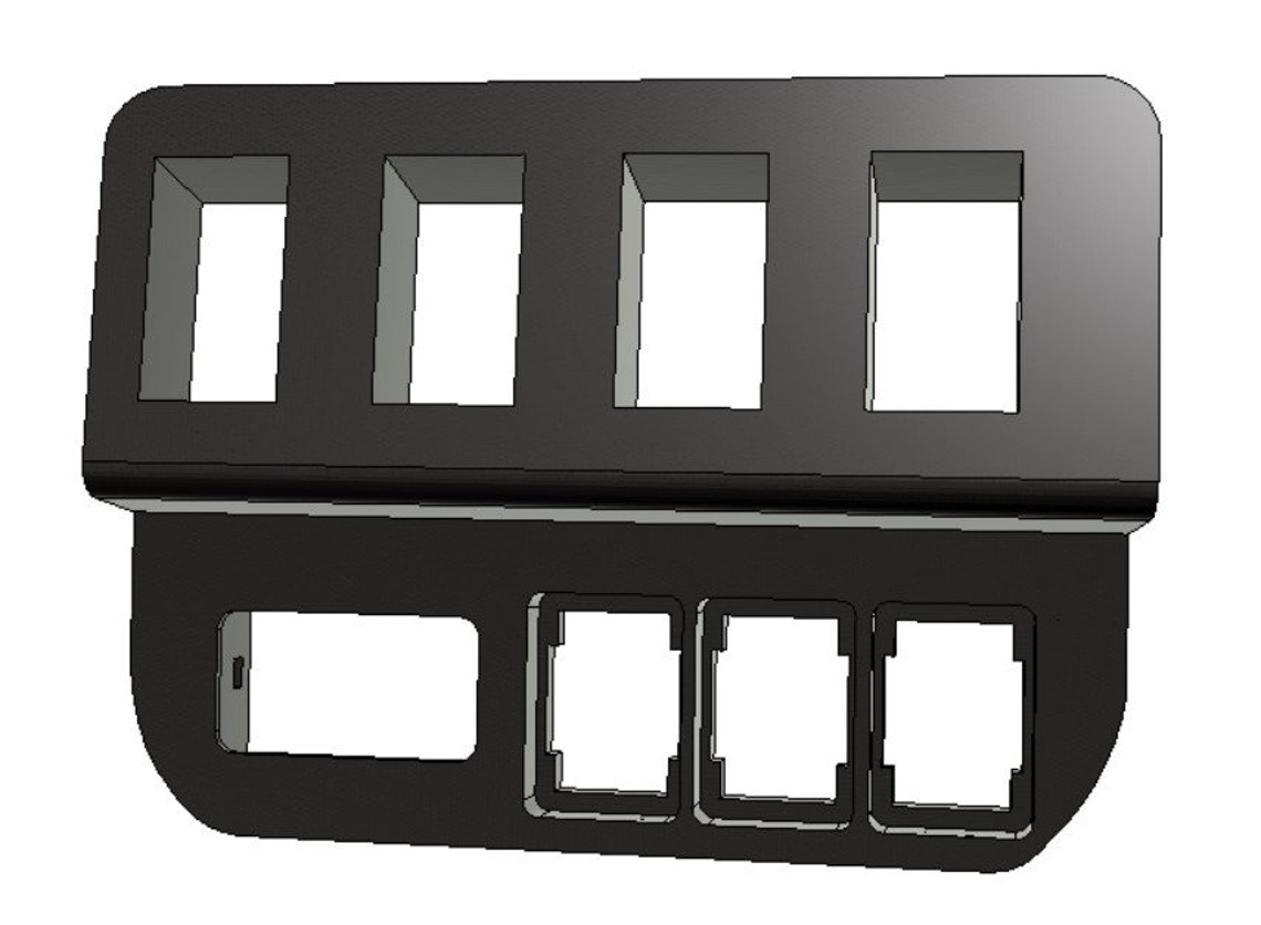 Toyota Tacoma 3rd Gen Switch Panel, 4X ARB Style, 3X OEM Short (3D ...