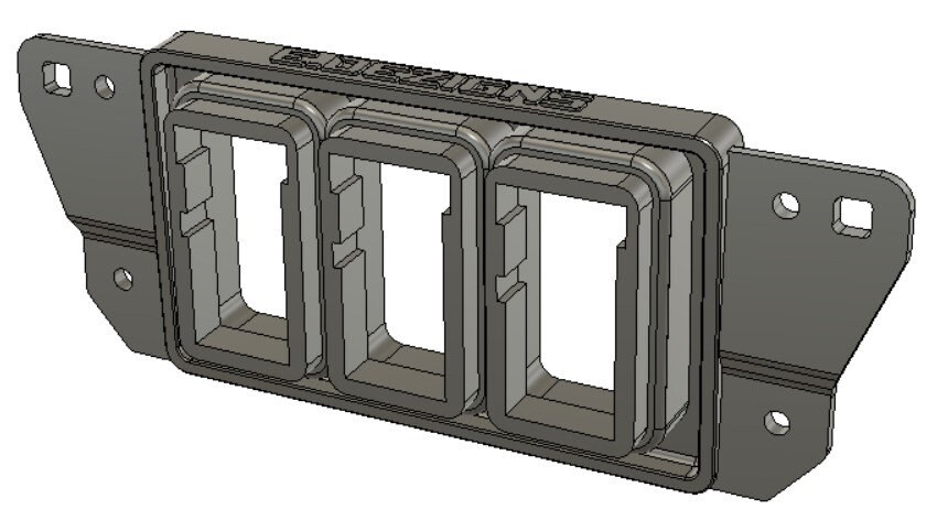 Toyota Tacoma 3rd Gen Switch Panel Insert for 3X OEM Tall Switches. "3d ...