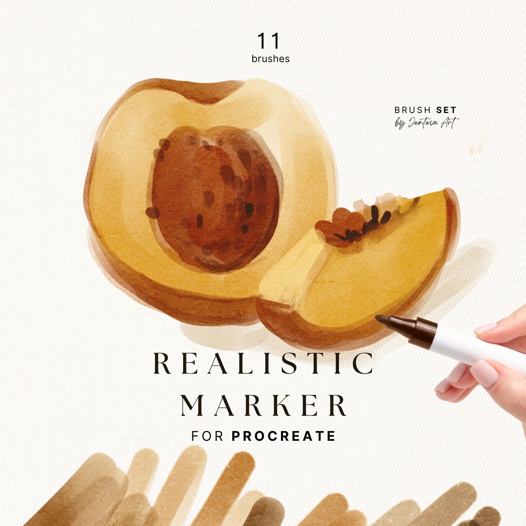 Realistic Marker Procreate Brushes, Procreate Marker Brush Set ...