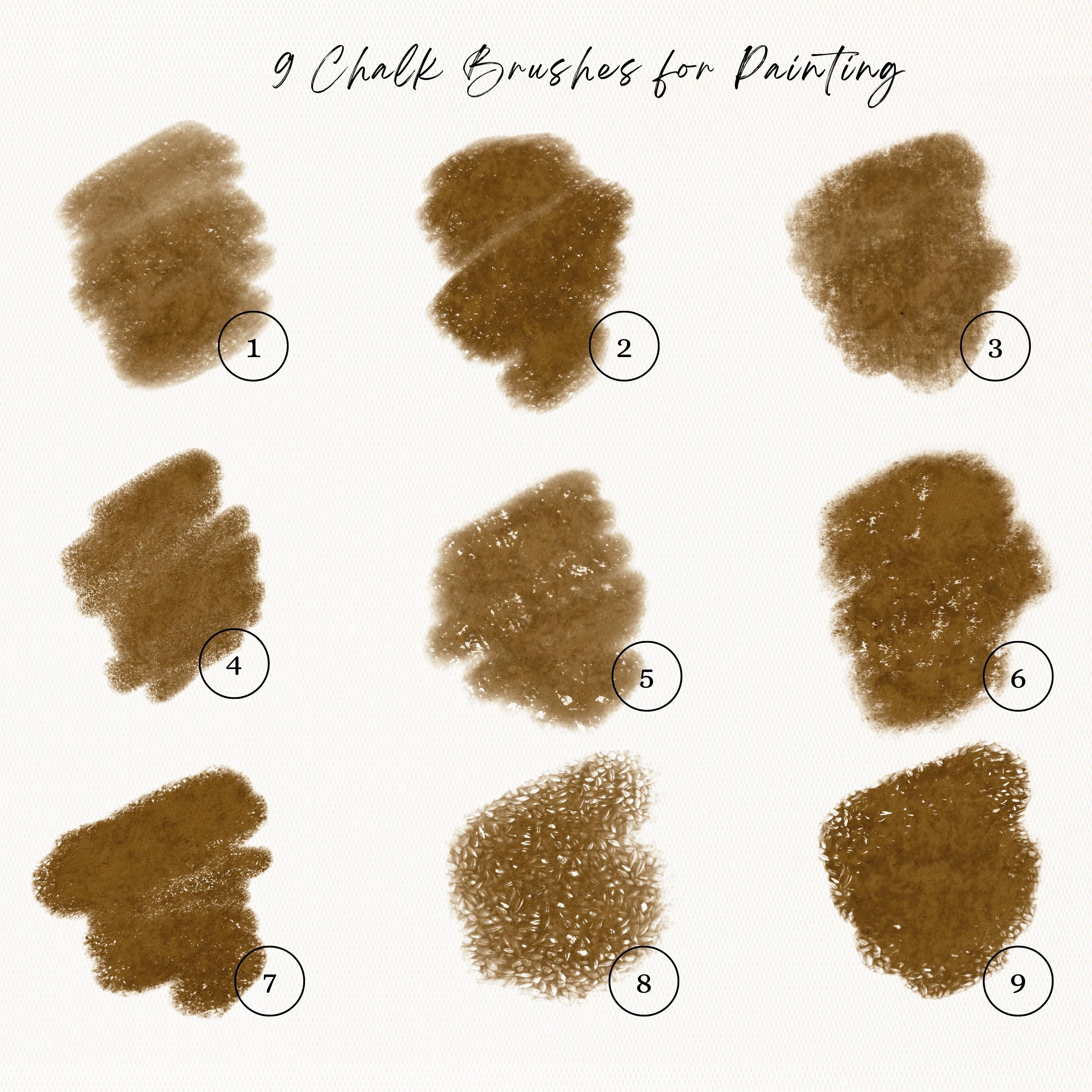 Procreate Chalk Brushes: Crayon Brush Set, Paper Texture Effect for ...
