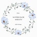Watercolor Frame, Blue Wildflower Wreath, Watercolor Floral, Wreath ...