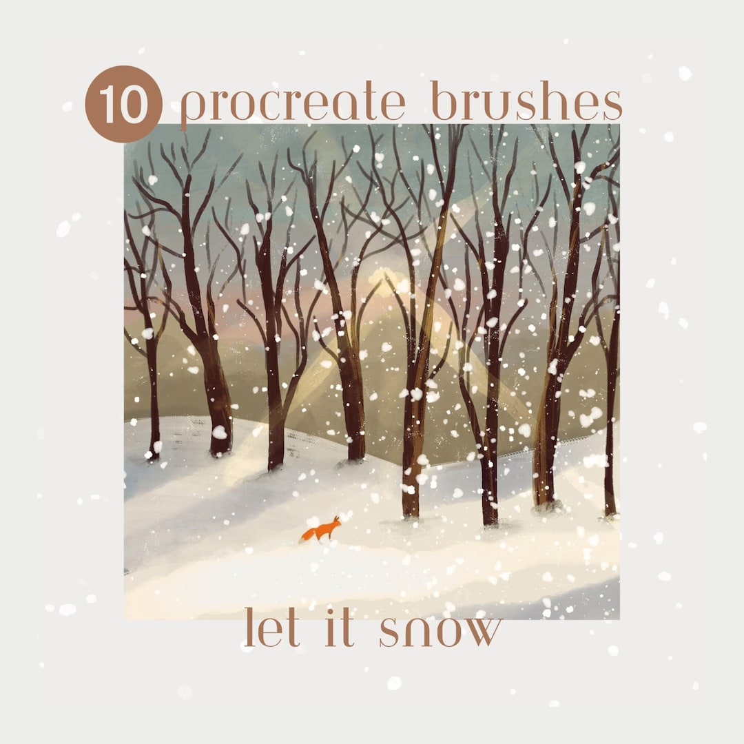 Snowflake Procreate Brushes: Winter Brush Set, Digital Stamps - Etsy