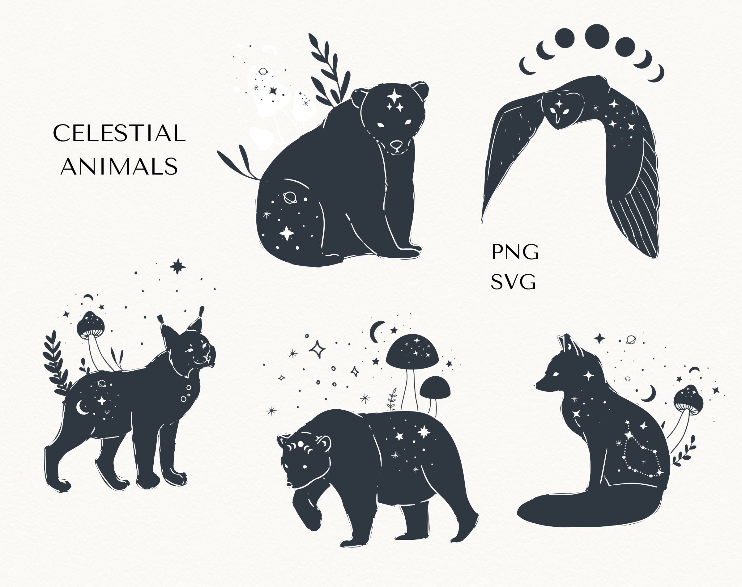 Celestial Animals Svg Celestial Svg Mystical Svg Celestial - Etsy