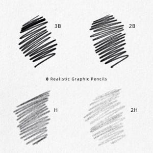 Adobe Photoshop Realistic Graphic Pencil Brushes, Photoshop Brushes ...