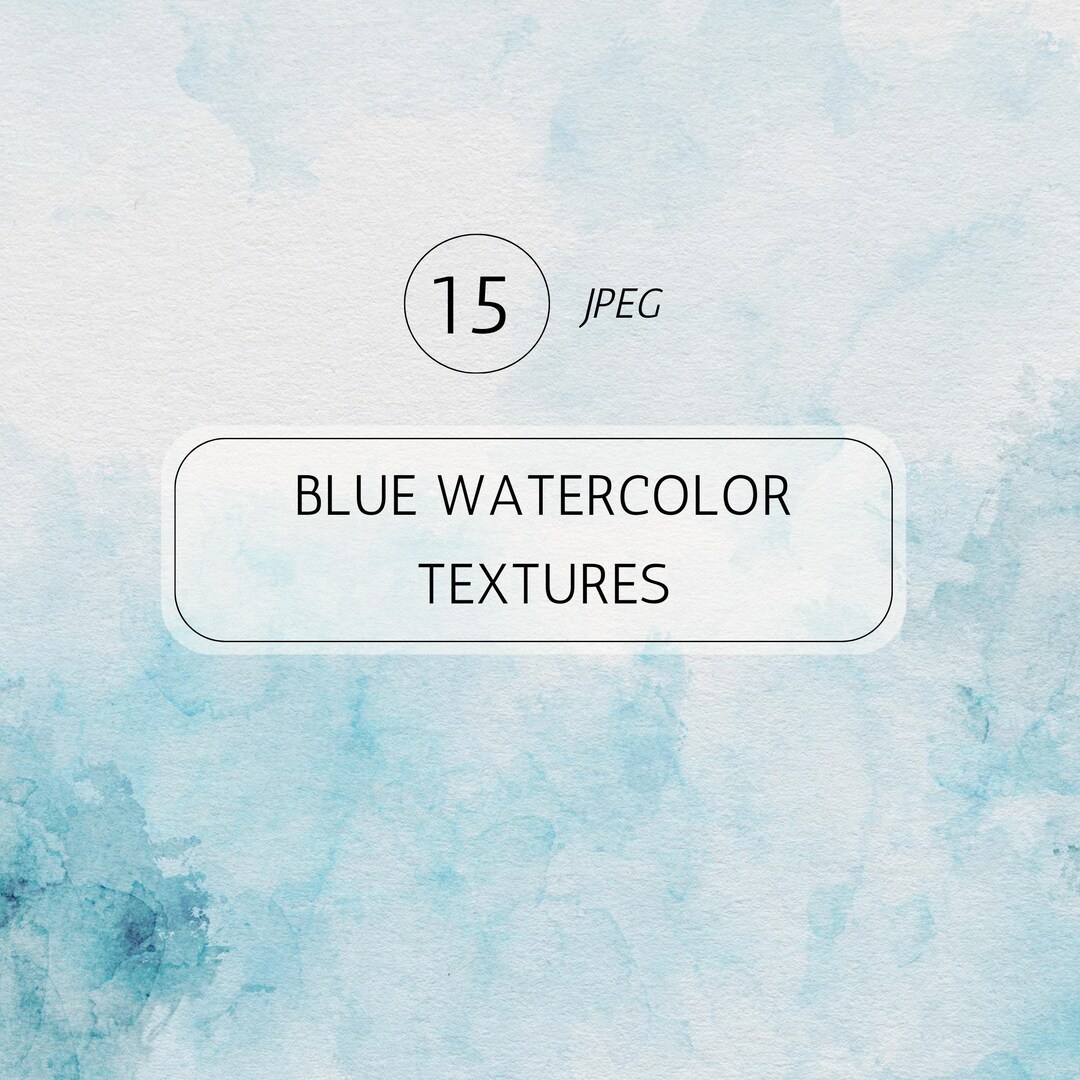 Blue Watercolor Textures, High-resolution Abstract Backgrounds, Digital ...