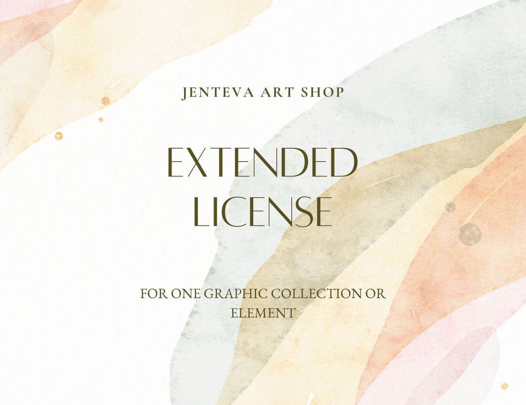 Extended License for One Graphic Collection or Element - Etsy