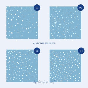 Adobe Illustrator Snowfall Brushes: Vector Snow Brush Set (AI File) - Etsy