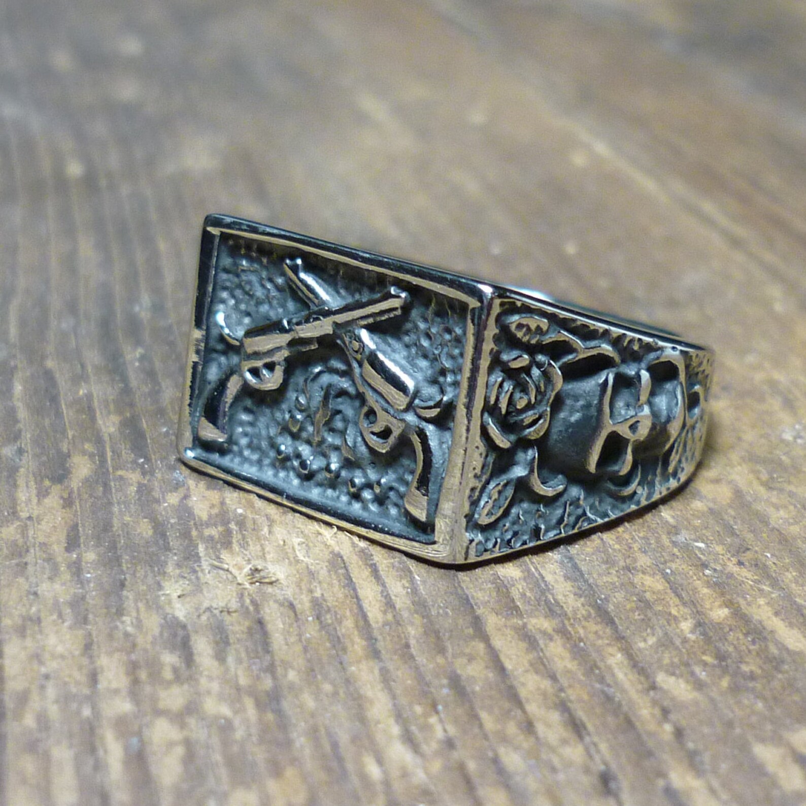 Casted Guns Ring Signet Ring Stainless Steel Ring Oxidized - Etsy Australia