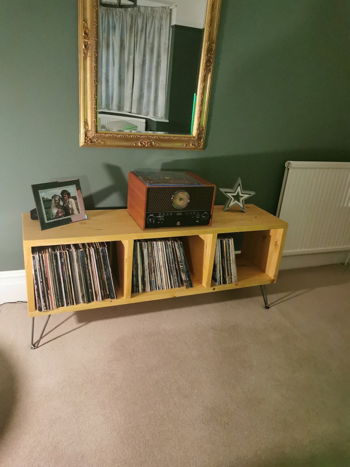 PRESLEY // Rustic / Boho Sustainable Solid Wood Record Storage Unit ...