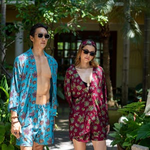 Matching Kimono Couple Set - L'oasis - Resort Wear - Lounge Wear ...