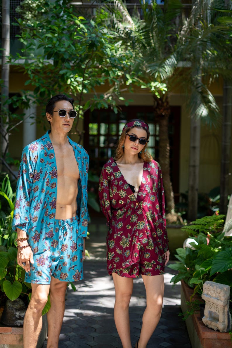 Matching Kimono Couple Set - L'oasis - Resort Wear - Lounge Wear ...