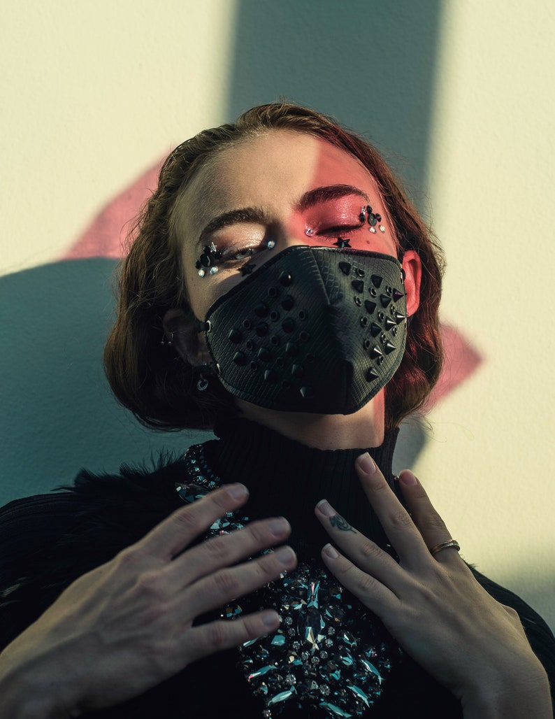 Badass Rivet Mask Cyberpunk Face Mask Mouth Mask Tocker Style - Etsy