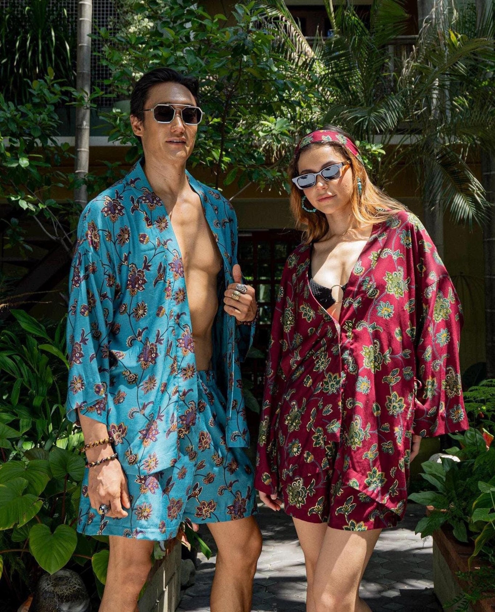 Matching Kimono Couple Set - L'oasis - Resort Wear - Lounge Wear ...