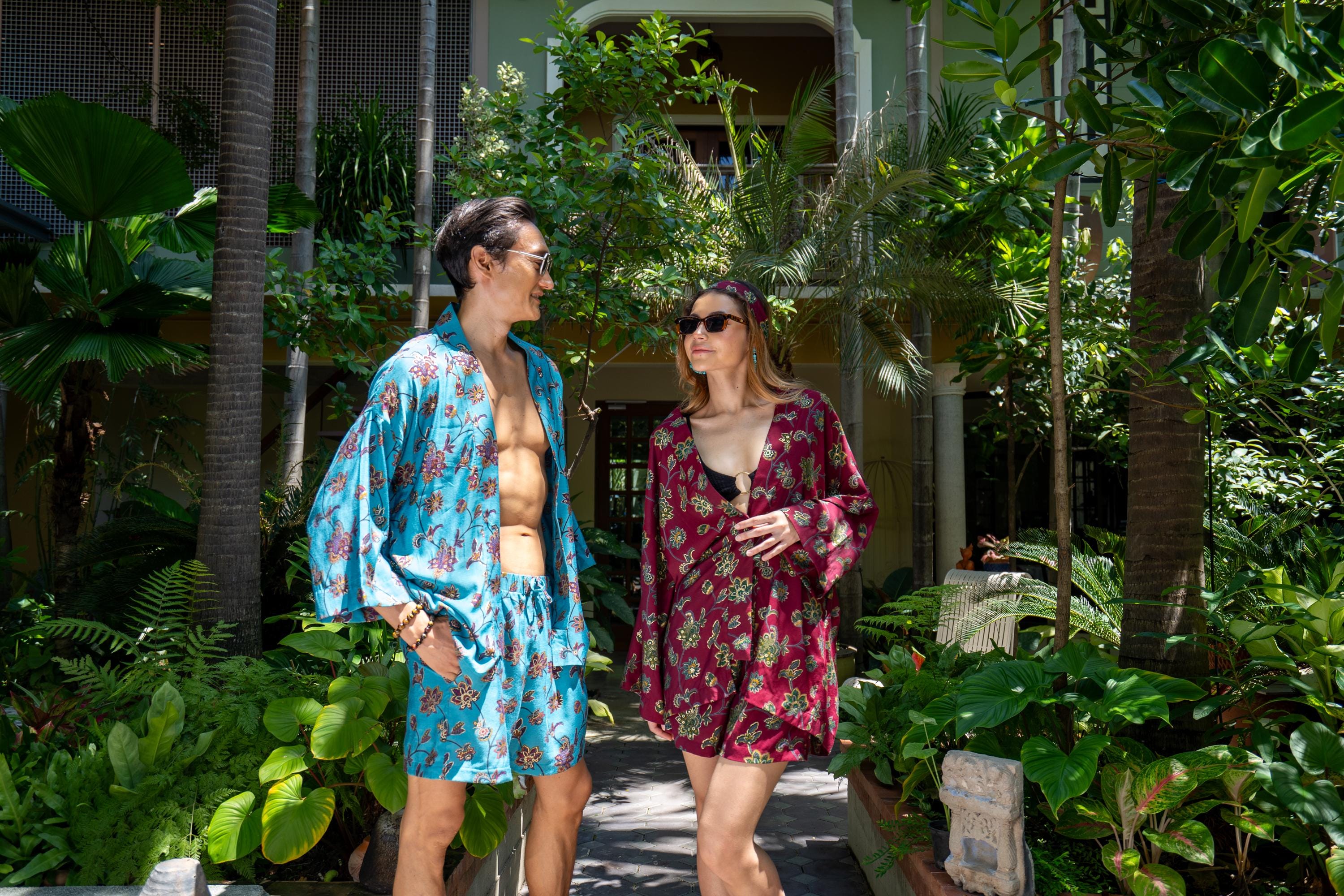 Matching Kimono Couple Set - L'oasis - Resort Wear - Lounge Wear ...