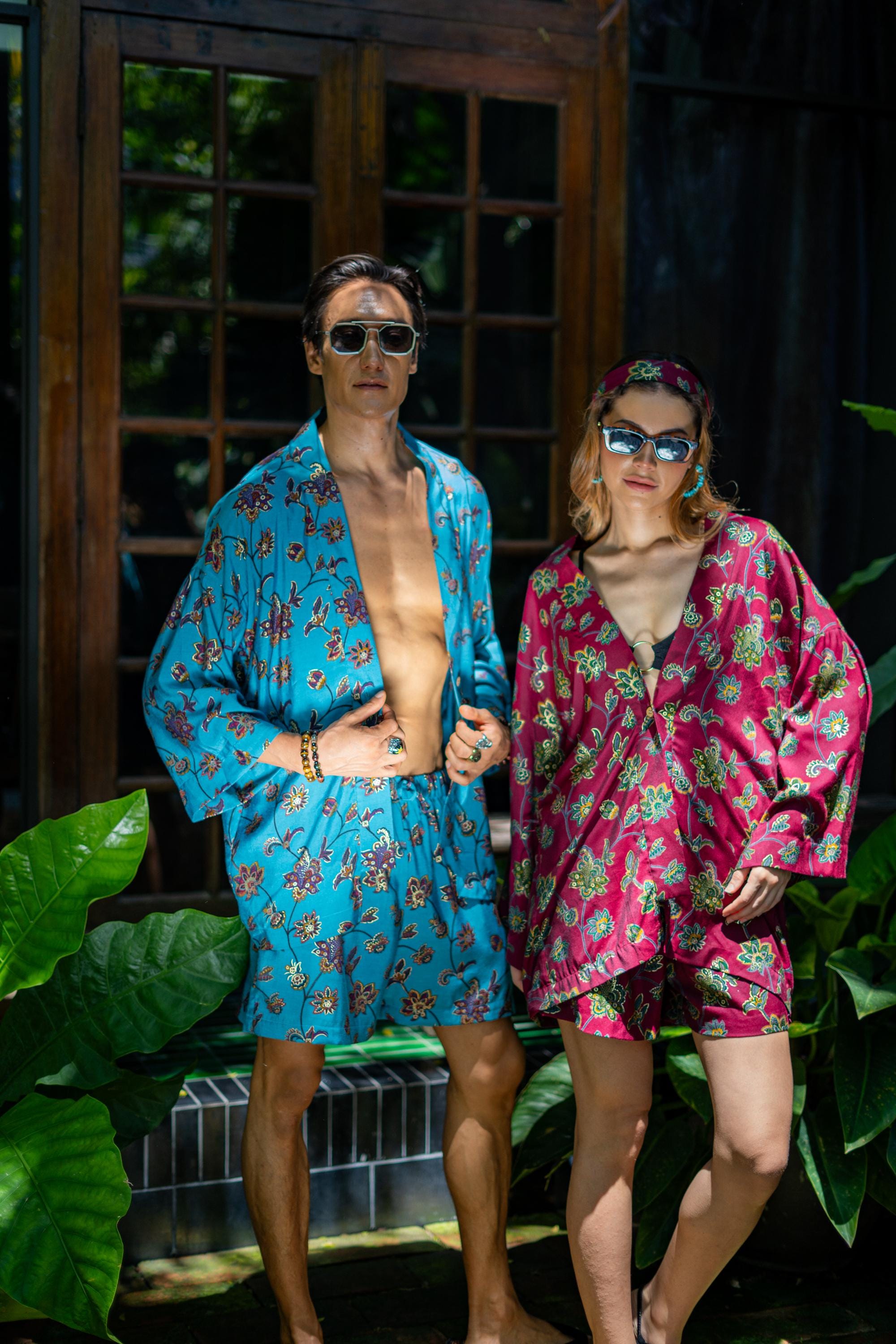 Matching Kimono Couple Set - L'oasis - Resort Wear - Lounge Wear ...