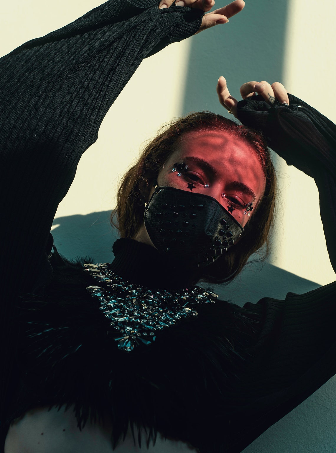 Badass rivet mask cyberpunk face mask mouth mask tocker style | Etsy