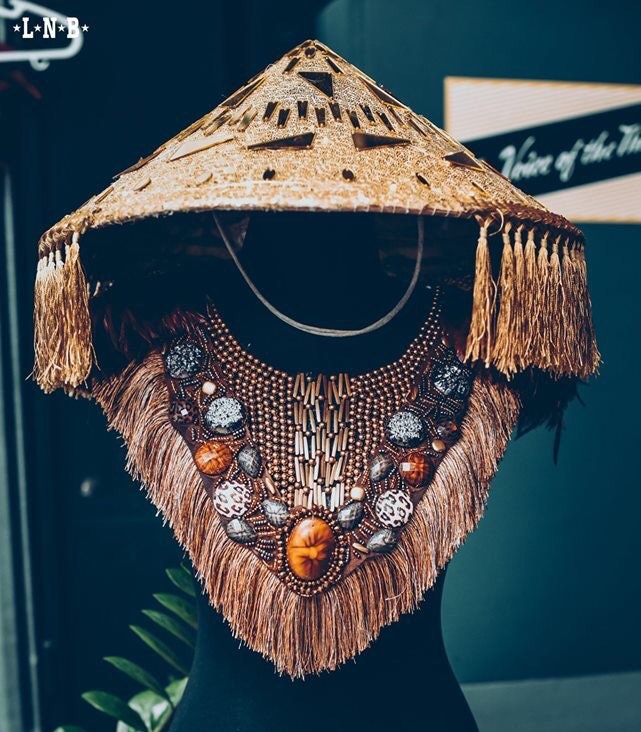 Tribal Native American Fringe Cape Fringe Collar Top Chain Back Feather ...