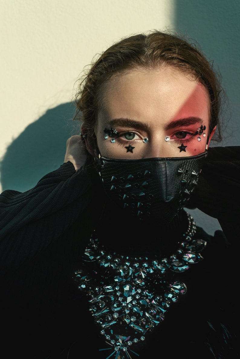 Badass Rivet Mask Cyberpunk Face Mask Mouth Mask Tocker Style - Etsy