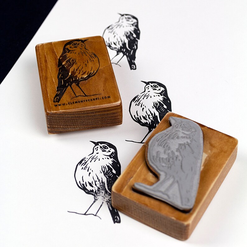 Bird I Stamp Small Handmade Rubber Stamp for Scrapbooking and Creative ...