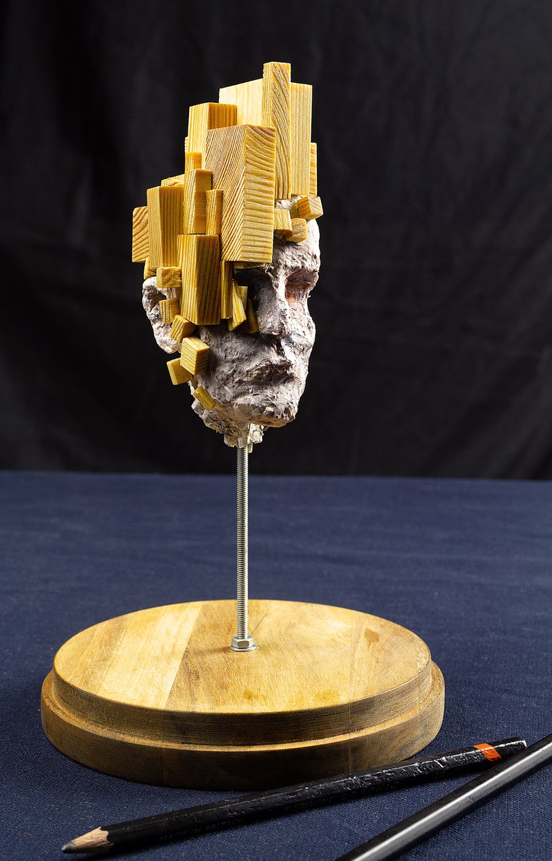 Wood Sculpture / Papier Mache / Head I - Etsy