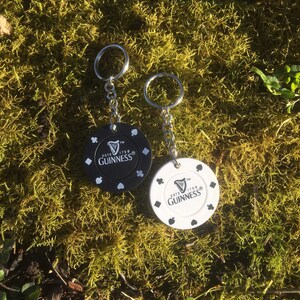 Irish Beer & Whiskey Poker Chip Keychains - Etsy