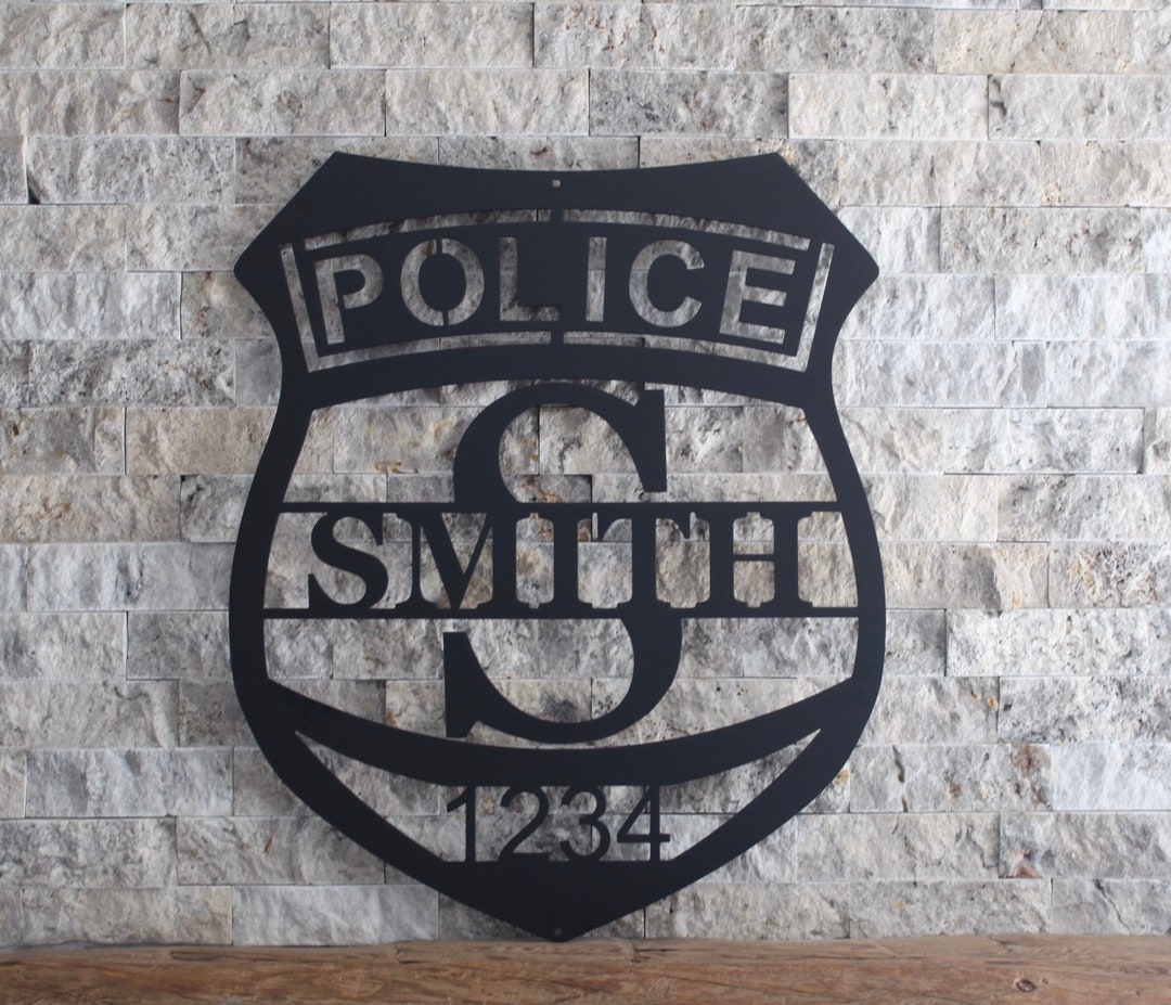 Custom Police Officer Sign, Police, Law Enforcement Sign, Metal Sign ...