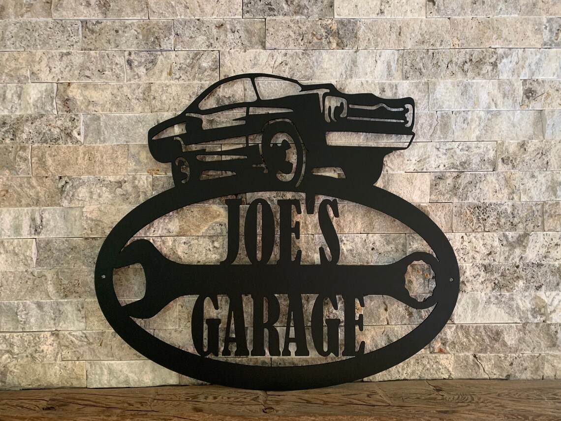 Custom Garage Sign, Custom Name, Metal Sign, Personalized Sign ...