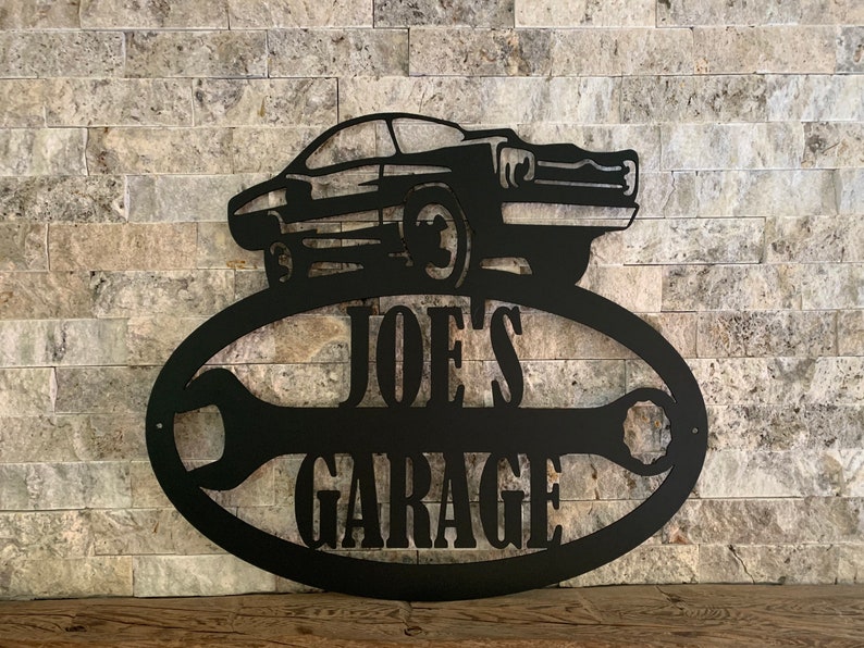 Custom Garage Sign, Custom Name, Metal Sign, Personalized Sign ...
