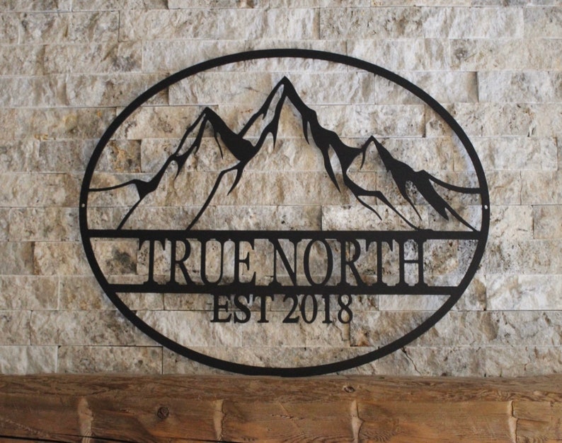 Custom Mountain Sign Metal Mountain Sign Steel Mountain | Etsy