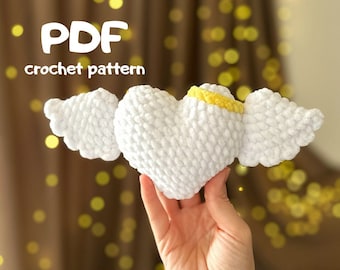 Keychains Devil&angel With Wings Crochet Heart Keychain Pattern ...