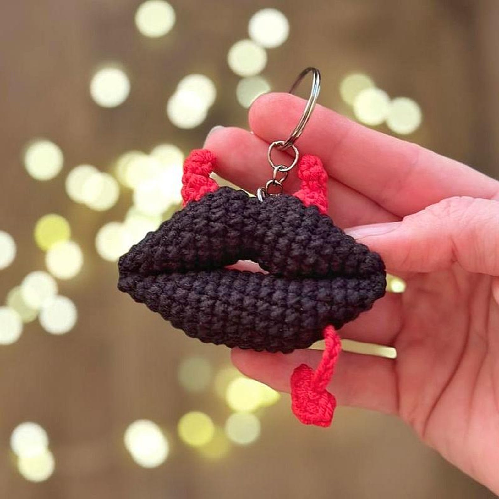 Crochet Devil's Lips Pattern Valentines Gift Amigurumi Pattern Easy ...
