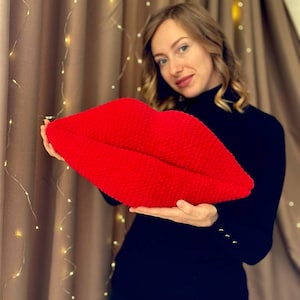 Plush Lips Pillow Crochet Pattern Valentines Gift Amigurumi Pattern ...