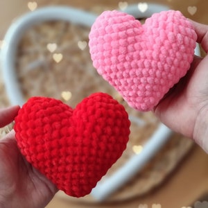 Plush Heart Crochet Heart Pattern Valentines Gift Amigurumi Pattern ...