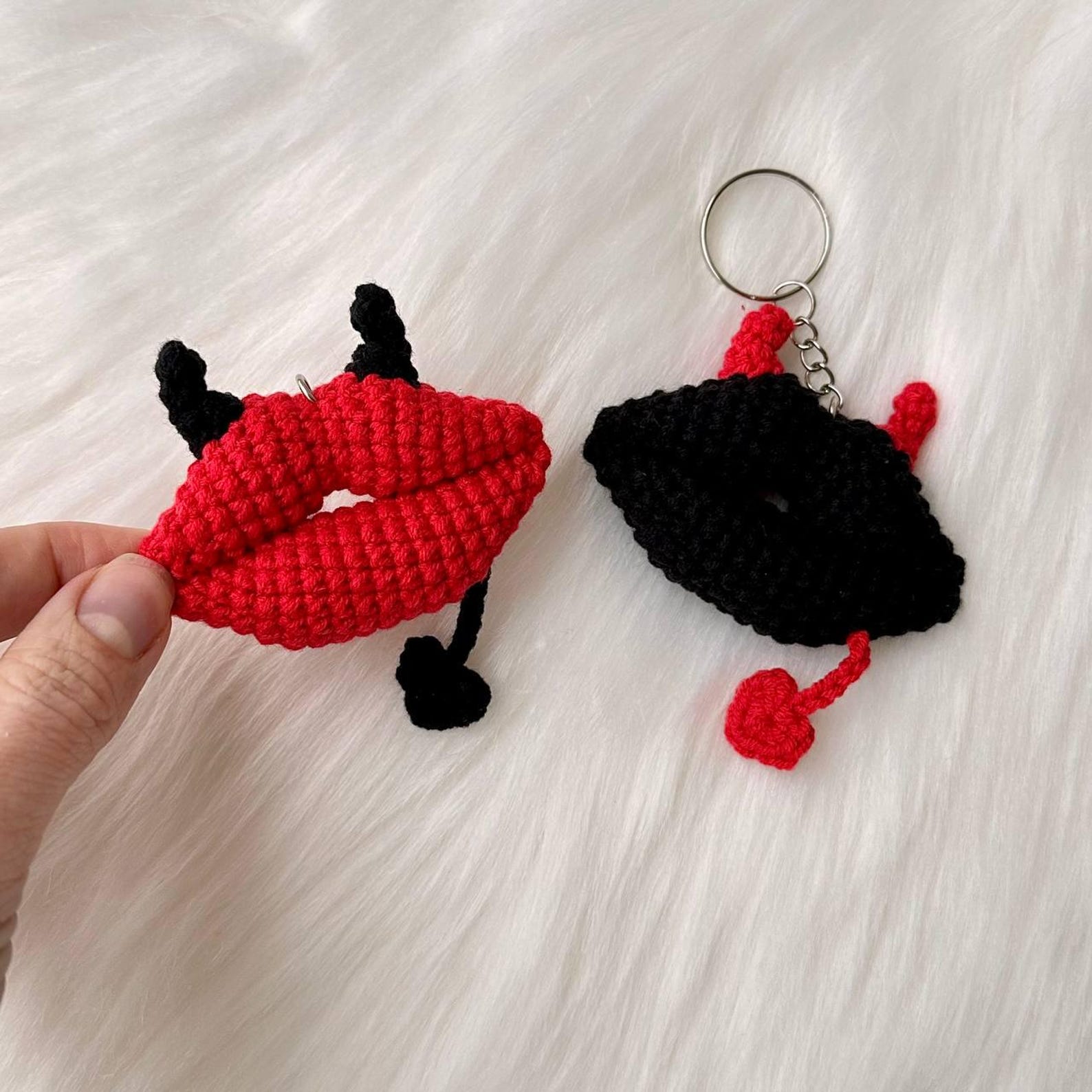 Crochet Devil's Lips Pattern Valentines Gift Amigurumi Pattern Easy ...