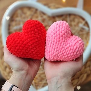Plush Heart Crochet Heart Pattern Valentines Gift Amigurumi Pattern ...