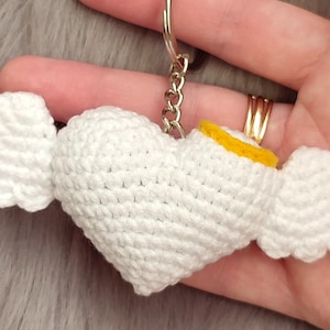 Keychains Devil&angel With Wings Crochet Heart Keychain Pattern ...
