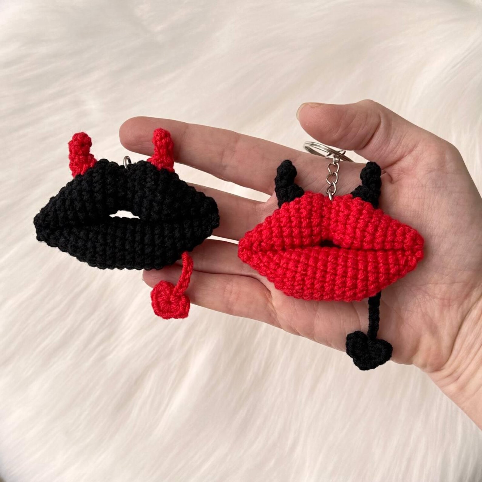 Crochet Devil's Lips Pattern Valentines Gift Amigurumi Pattern Easy ...