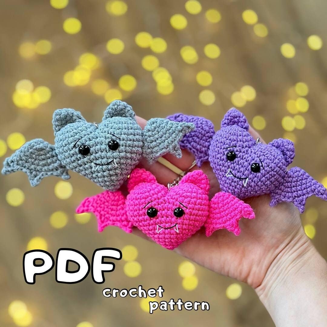 Bat Crochet Pattern, Halloween Crochet Pattern, Bat Halloween, Crochet ...