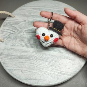 Crochet Christmas Elf ,deer,santa,penguin,snowman Keychain,christmas ...