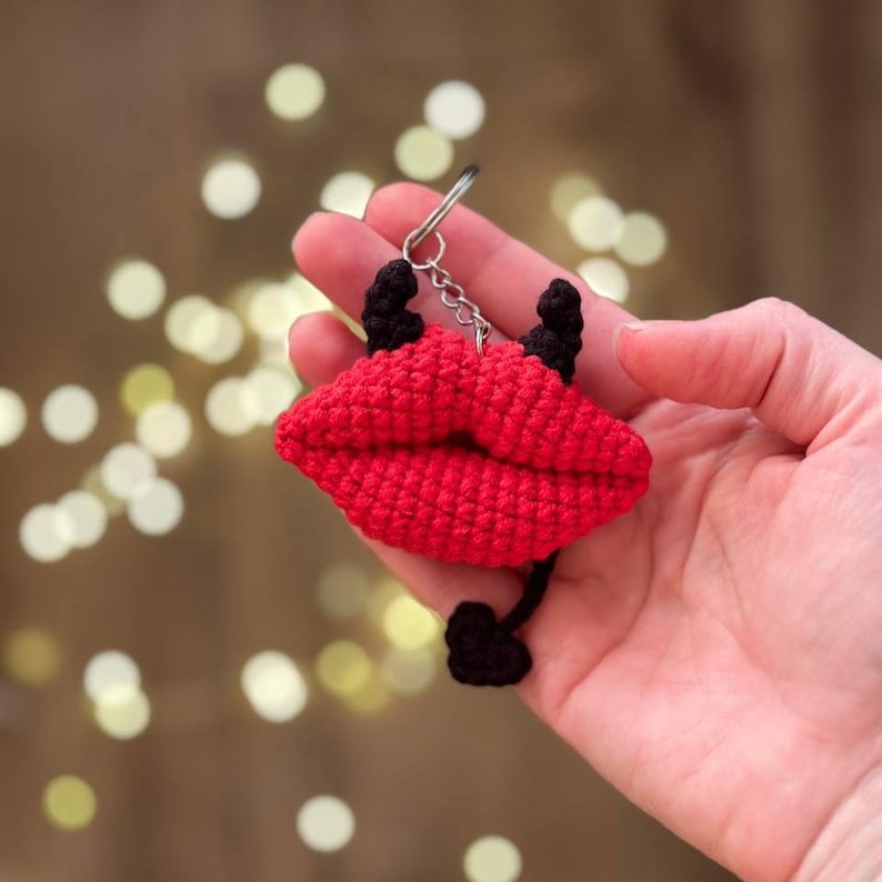 Crochet Devil's Lips Pattern Valentines Gift Amigurumi Pattern Easy ...
