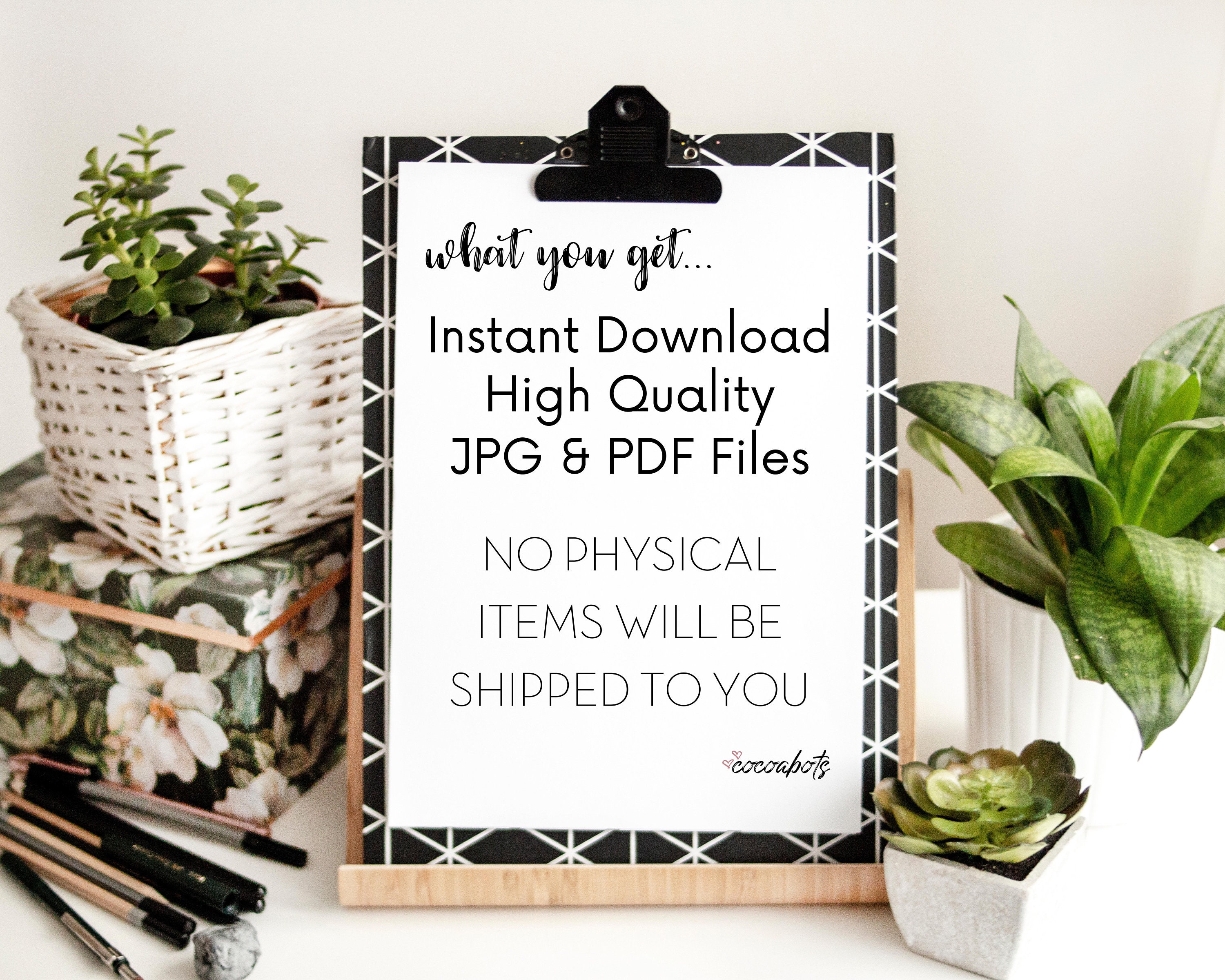 Minimalist Printable Vision Board Bundle Printable Dream Board Simple