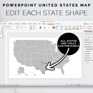 United States Map Powerpoint Template | Editable Template ...