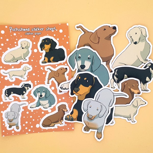 Small Dachshund Sticker - Etsy