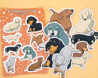 Teckel sticker - Etsy Nederland