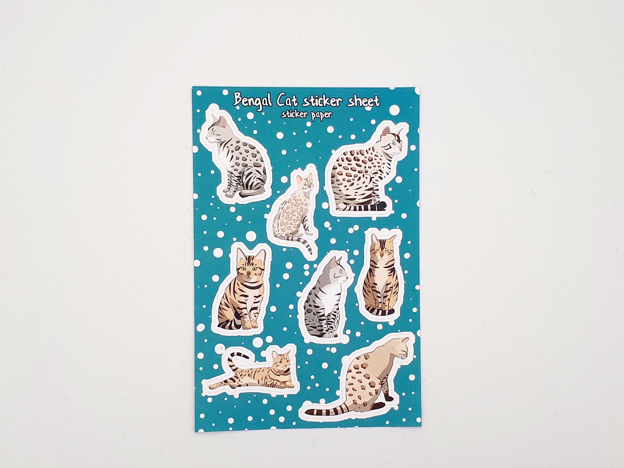 Abyssinian Cat Sticker Made of Vinyl in Small and Big Sizes for Your ...