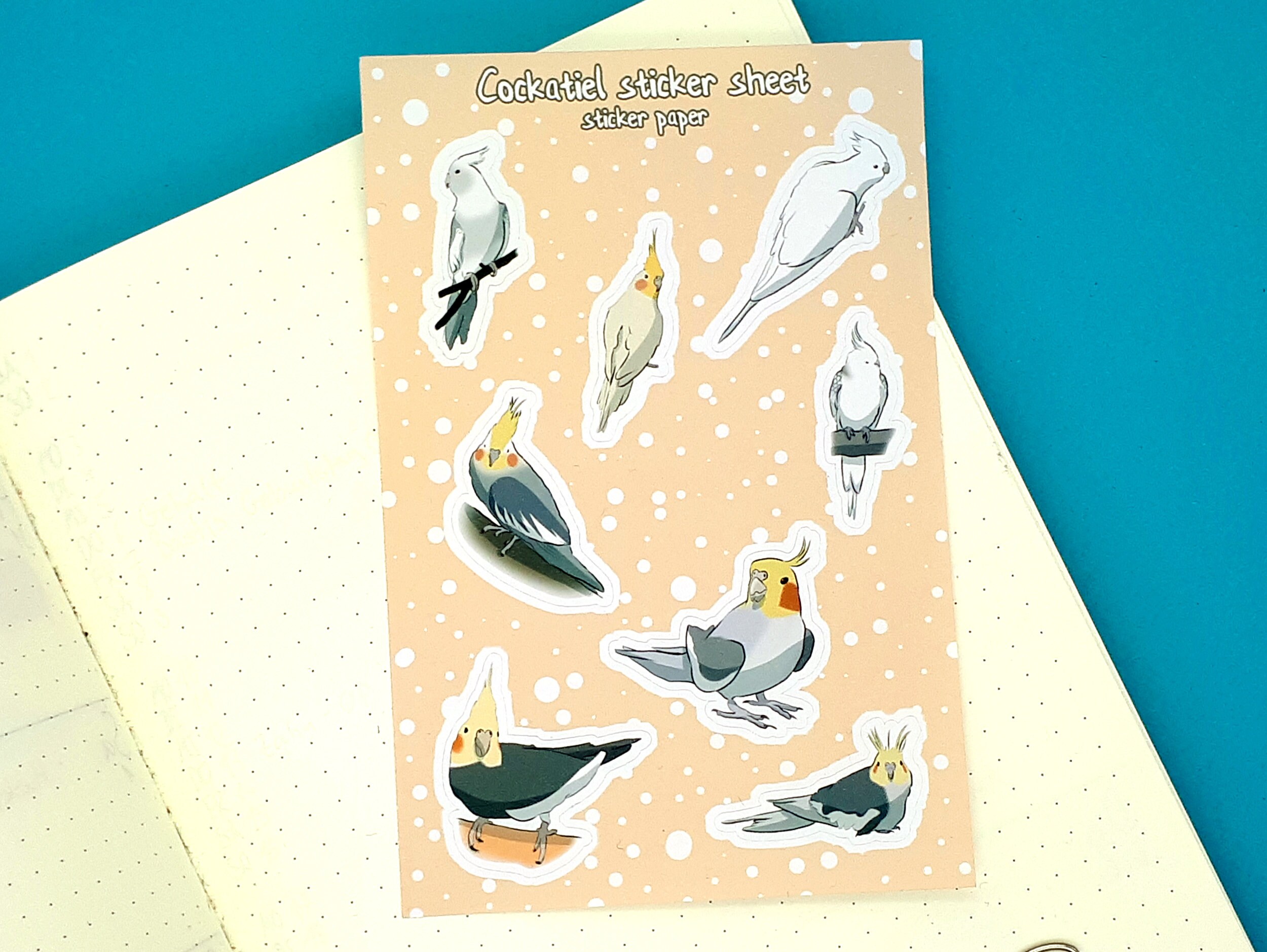 Cockatiel Sticker Made of Vinyl in Small and Big Sizes for - Etsy